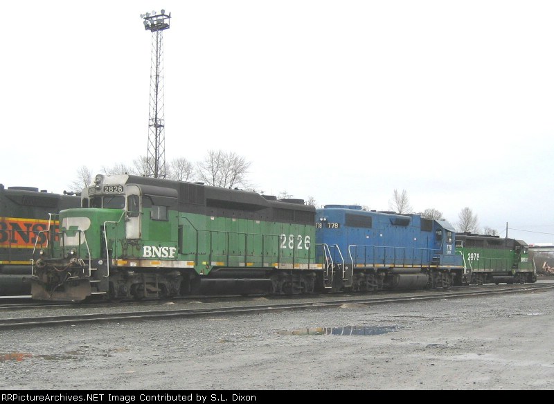BNSF 2826-EMDX 778 @ Delta Yard